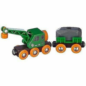 Brio 33698 Wooden Crane Truck with Trailer - Green for sale online | eBay