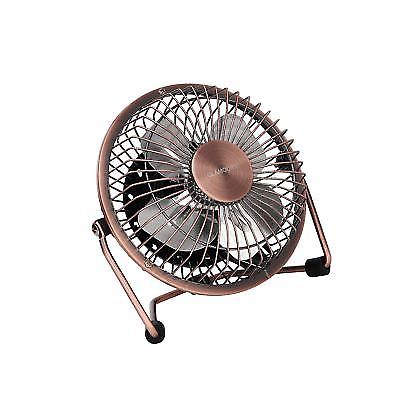 Glamouric Mini Metal Table Fan-USB Powered Quiet Desk Retro Design with ...