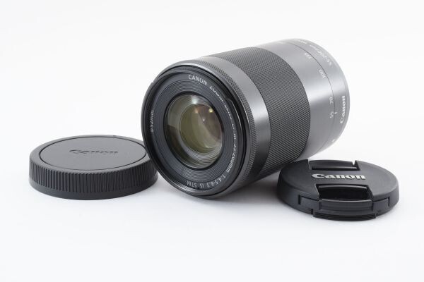 Canon EF-M 55-200mm f/4.5-6.3 IS STM Lens Black w cap Near Canon EF-M 55-200mm f/4.5-6.3 IS STM Lens Black w cap Near