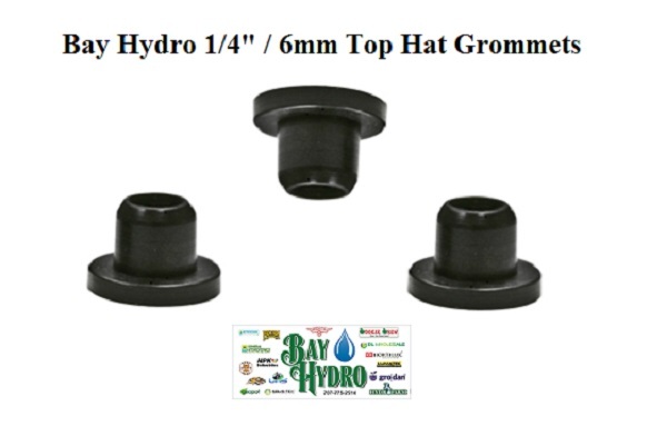 10 pack 1/4" 6mm Top Hat Grommet/Seals Hydroponics Drip System Tubing ...