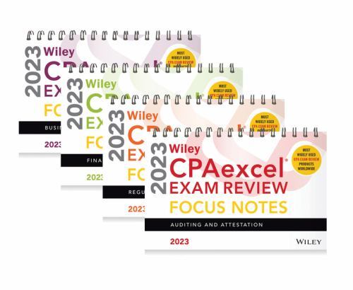 Wiley's CPA 2023 Focus Notes: Complete Set by Wiley (2022, Trade ...