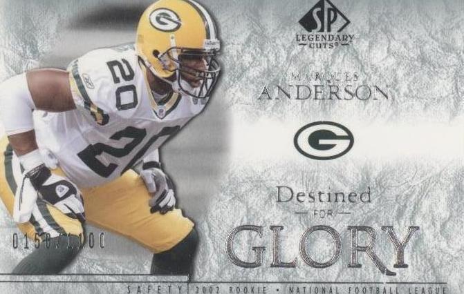 2002 SP Legendary Cuts - Destined for Glory Marques Anderson #188 /1100 ...