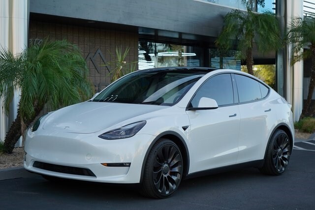 2022 Tesla Model Y, Pearl White Multi-coat With 6917 Miles Available ...