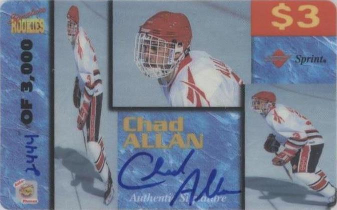 1995 Signature Rookies Auto-Phonex - Calling Card $3 Chad Allan #2 ...