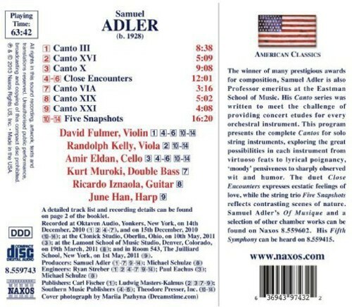 Music for Strings by Adler / Fulmer / Kelly (CD, 2013) for sale online ...