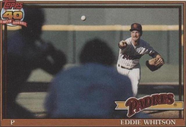 1991 Topps - Ed Whitson #481 A* B* Before Copyright; Bold Topps 40th ...