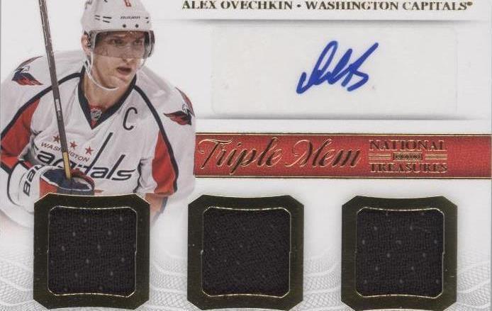 2013-14 Panini National Treasures - Triple Memorabilia Autographs Alex ...