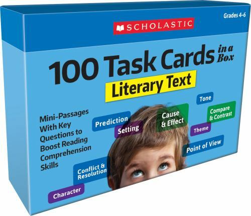 100 Task Cards in a Box: Literary Text by Scholastic (2019, Box or ...