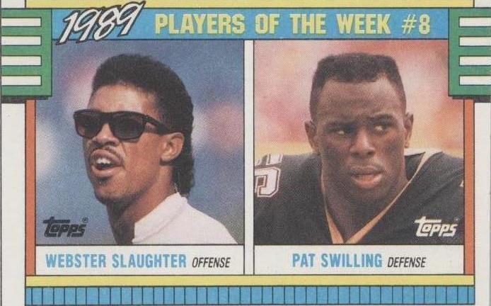 1990 Topps - Wax Box Bottom Pat Swilling, Webster Slaughter #H for sale ...