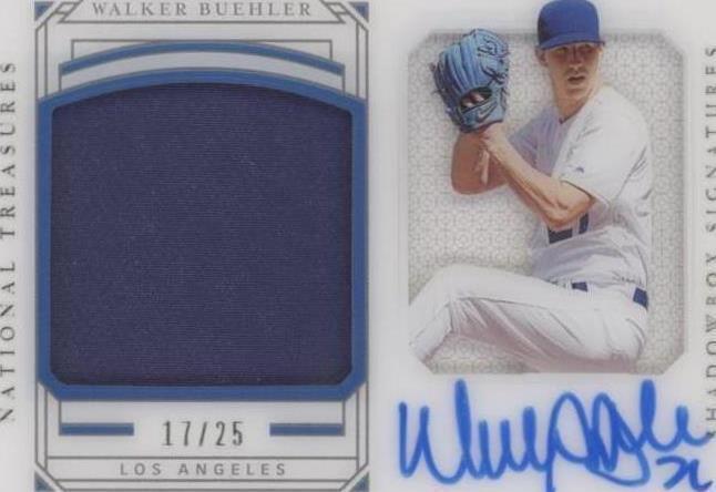 2019 Panini National Treasures - Shadowbox Signatures Walker Buehler # ...