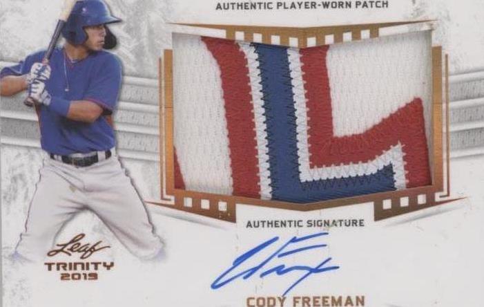 2019 Leaf Trinity - Patch Autographs Cody Freeman #PA-CF2 (AU, MEM, RC ...