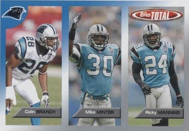 2005 Topps Total - Ricky Manning, Mike Minter, Colin Branch #405 (RC ...