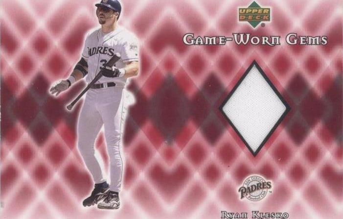 2002 Upper Deck - Game-Worn Gems Ryan Klesko #G-RK (MEM) for sale ...