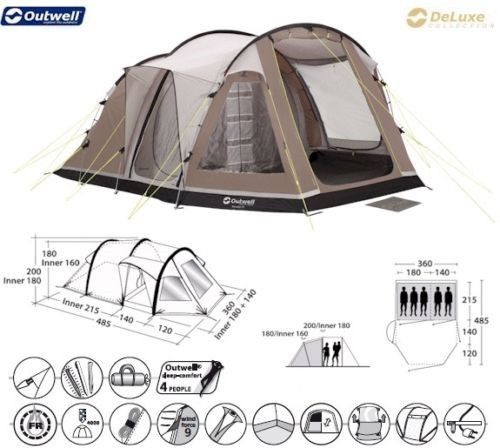 OUTWELL NEVADA M Deluxe Collection tent + Outwell Nevada M carpet - 5 ...