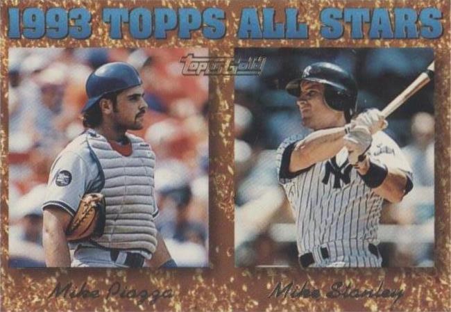 1994 Topps - 1993 Topps All Stars Mike Piazza, Mike Stanley #391 Gold ...
