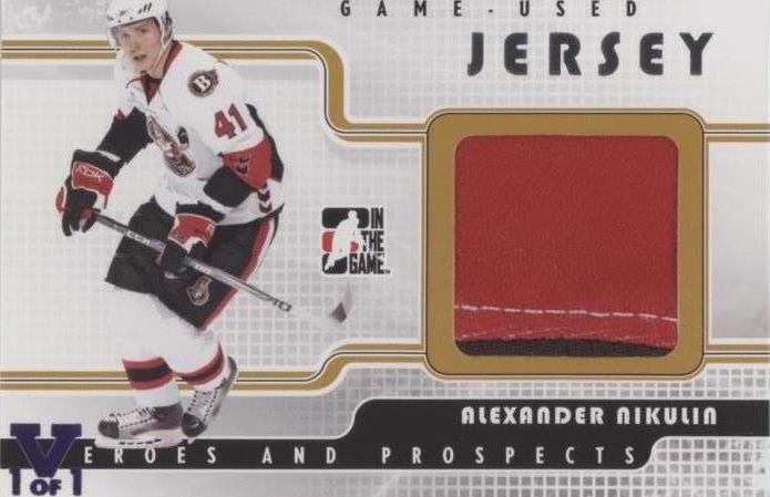 2008-09 In the Game Heroes and Prospects - Game Used Jersey Silver ITG ...
