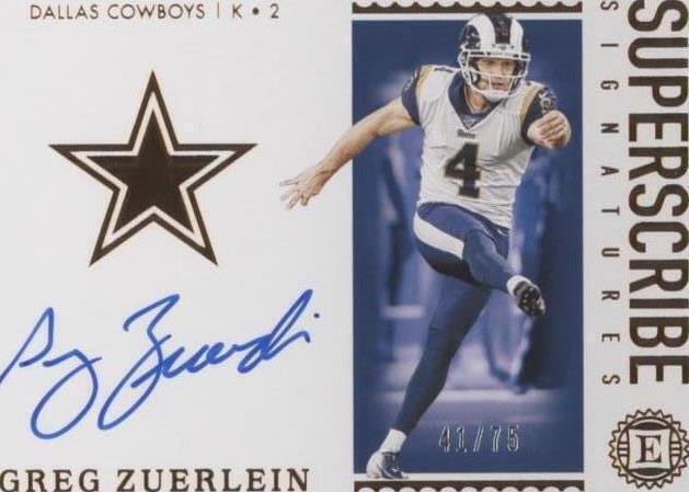 2020 Panini Encased - Superscribe Signatures #SS-GZ Greg Zuerlein /75 ...