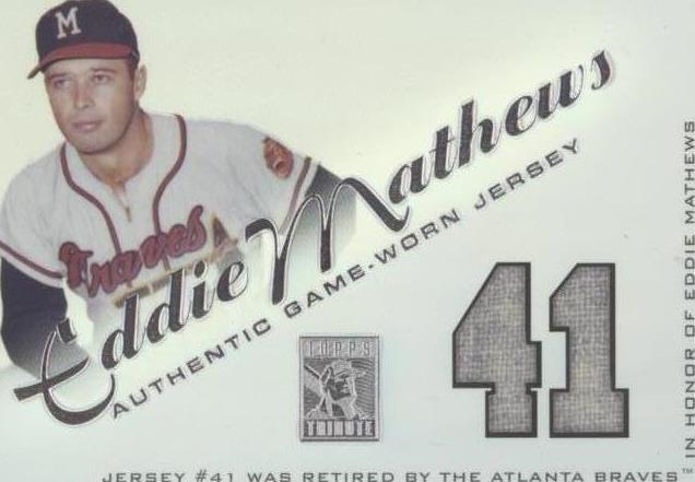 2001 Topps Tribute - Retired Jerseys #RJEM Eddie Mathews (MEM) for sale ...