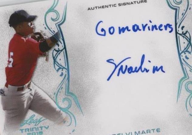 2018 Leaf Trinity - Signatures Noelvi Marte #A-NM2 Spectrum Platinum ...