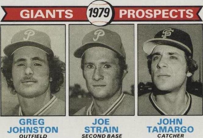 1979 Topps - 1979 Prospects Joe Strain, John Tamargo, Greg Johnston ...