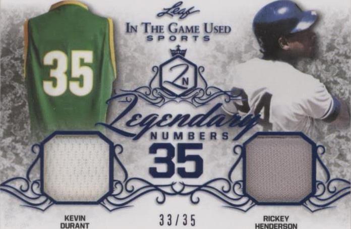 2019 Leaf In The Game Used Sports - Legendary Numbers Dual Relics #LN ...