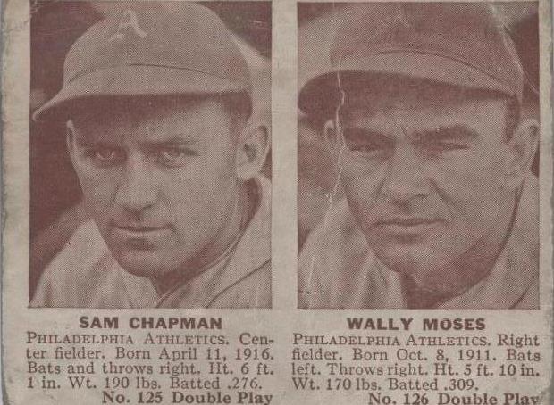 1941 Double Play - R330 #125-126 Sam Chapman, Wally Moses (RC) for sale ...