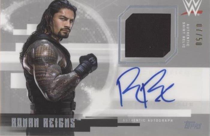 2017 Topps WWE Undisputed - Autograph Relics Roman Reigns #UAR-RR ...