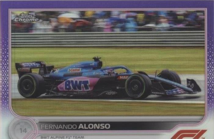 2022 Topps Chrome Formula 1 - F1 Cars Fernando Alonso #115 Purple ...