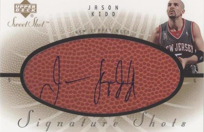 2002-03 Upper Deck Sweet Shot - Signature Shots #JK Jason Kidd (AU) for ...