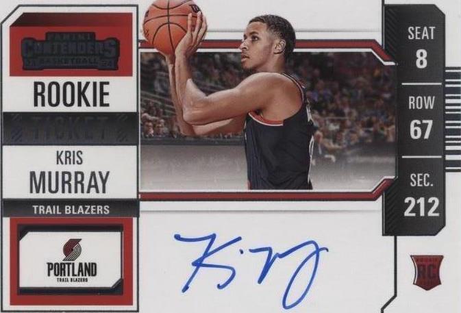2023-24 Panini Contenders - Rookie Ticket Variation Kris Murray #125 (AU, RC) for sale online | eBay