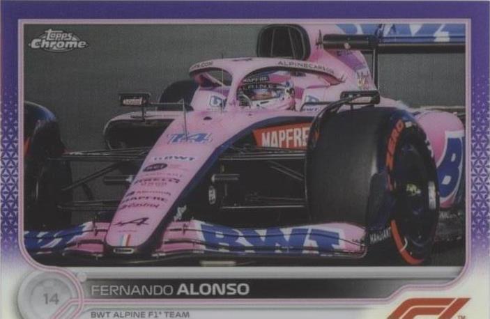 2022 Topps Chrome Formula 1 - F1 Racers Fernando Alonso #15 Purple ...