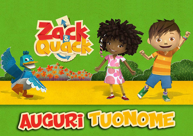 Cialda ZACK E QUACK POPUP Decorazione Torta Ostia o Zucchero nome anni ...