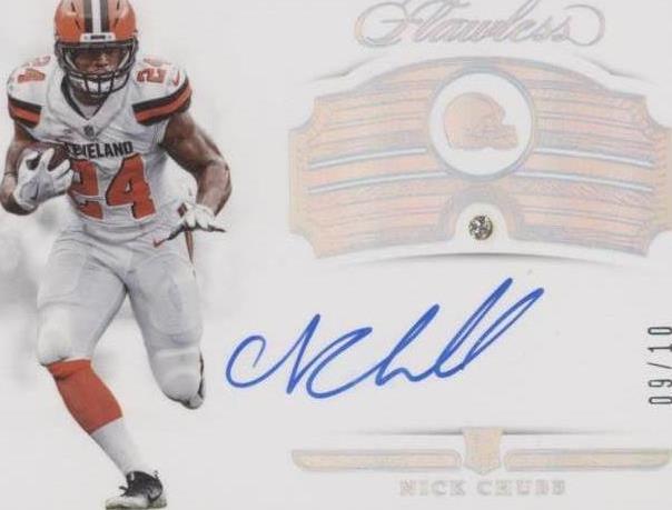 2018 Panini Flawless - Rookie Gems Signatures Diamond #131 Nick Chubb ...