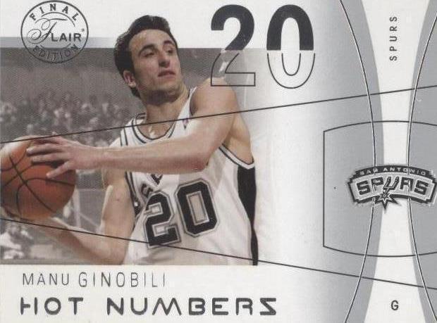 2003-04 Flair Final Edition - Hot Numbers Manu Ginobili #5 HN /500 for ...