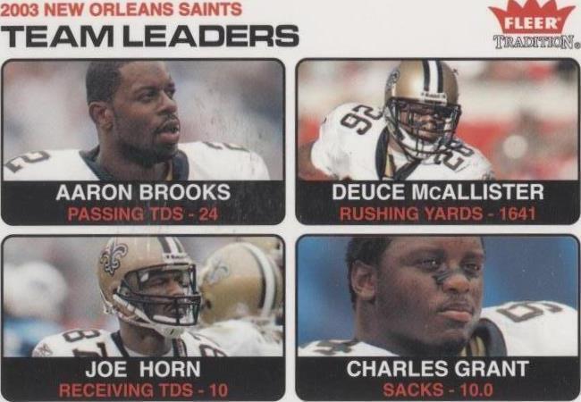 2004 Fleer Tradition - Team Leaders Deuce McAllister, Aaron Brooks, Joe ...