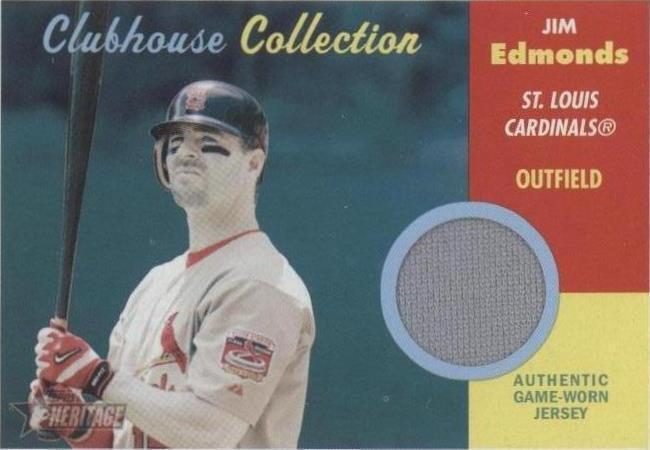 2006 Topps Heritage - Clubhouse Collection Relics #CC-JE Jim Edmonds (MEM) for sale online | eBay