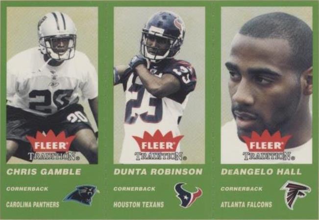 2004 Fleer Tradition - Green #355 DeAngelo Hall, Dunta Robinson, Chris ...