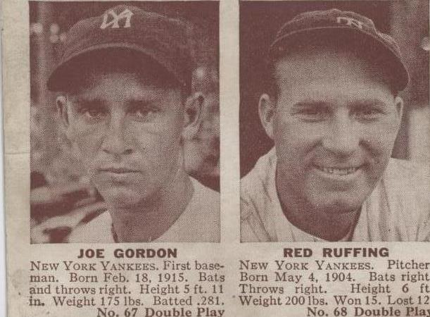 1941 Double Play - R330 #67-68 Red Ruffing, Joe Gordon (RC) for sale ...