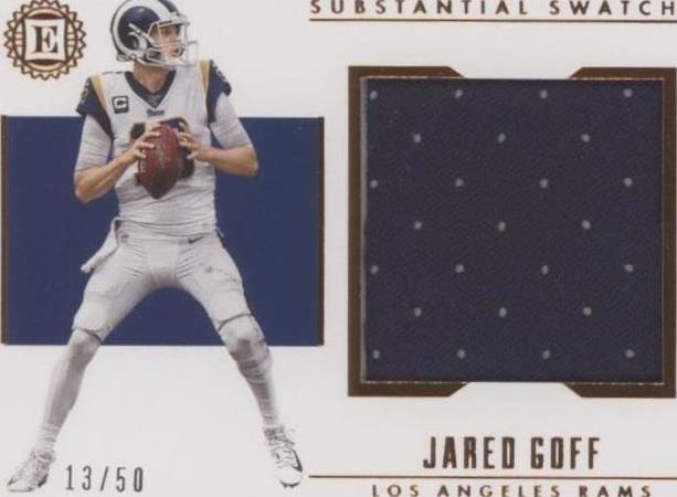 2019 Panini Encased - Substantial Swatches #SS9 Jared Goff /50 (MEM ...