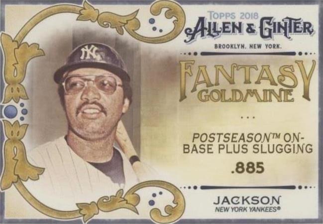 2018 Topps Allen & Ginter - Fantasy Goldmine Reggie Jackson #FG-18 for ...