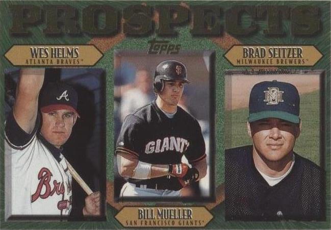 1997 Topps - Prospects Bill Mueller, Wes Helms, Brad Seitzer #490 (RC ...
