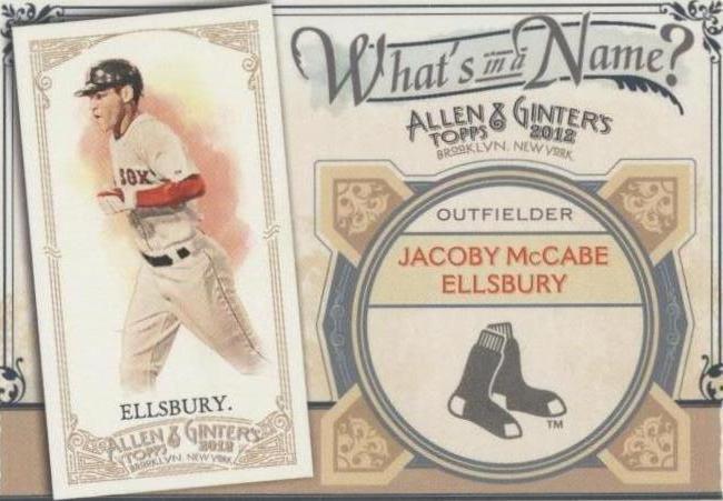 2012 Topps Allen & Ginter's - What's in a Name? Jacoby Ellsbury #WIN47 ...