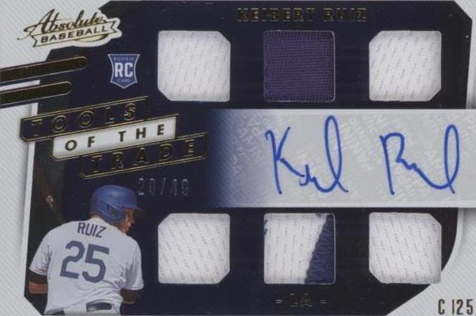 2021 Panini Absolute - Tools of the Trade 6 Swatch Signatures Keibert ...