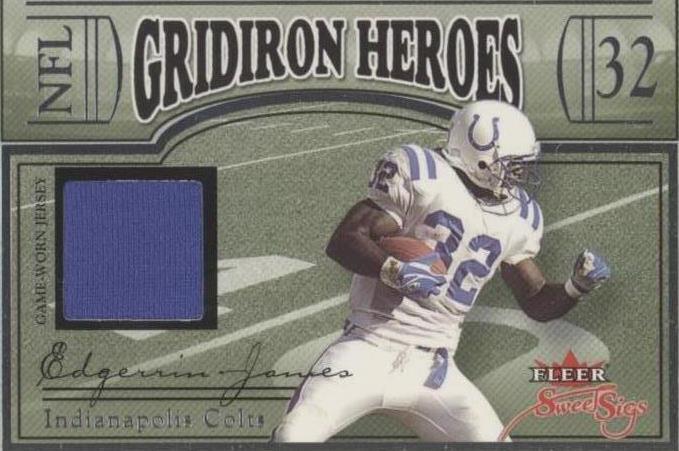 2004 Fleer Sweet Sigs - Gridiron Heroes Edgerrin James #GH-EJ Silver ...