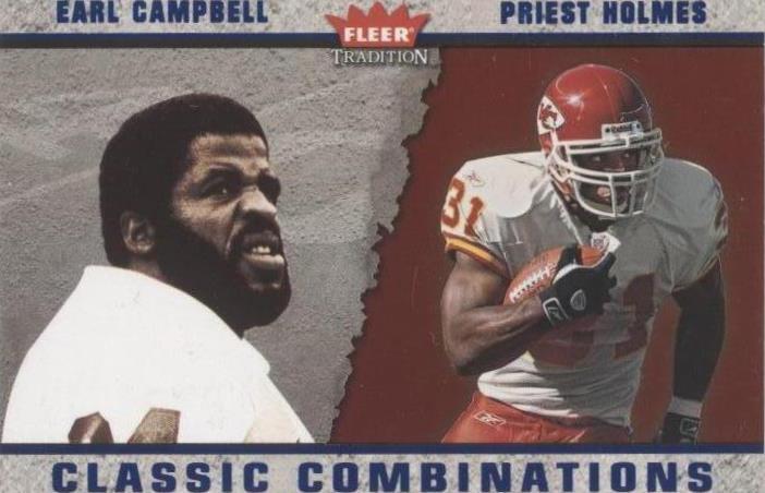 2003 Fleer Tradition - Classic Combinations Blue #1 CC Earl Campbell ...