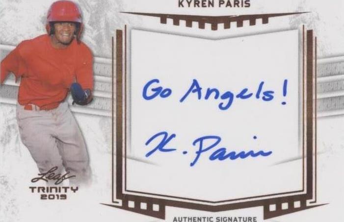 2019 Leaf Trinity - Autograph Inscriptions #A-KP1 Kyren Paris (AU, RC ...