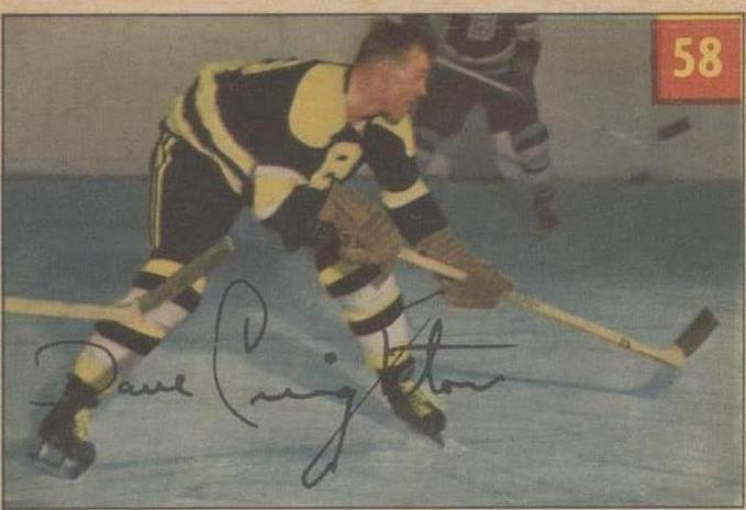 1954-55 Parkhurst - Dave Creighton #58 Premium Ad Back for sale online ...