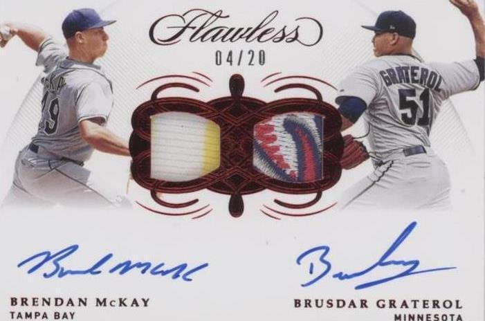 2020 Panini Flawless - Dual Signature Patches Brendan McKay, Brusdar ...
