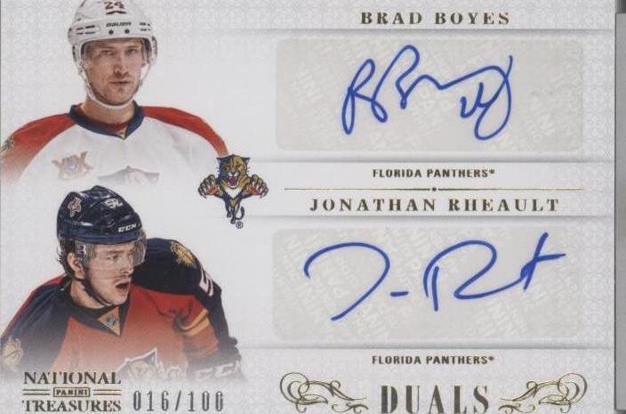 2013-14 Panini National Treasures - Duals Brad Boyes, Jon Rheault #D ...