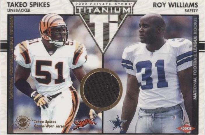 2002 Private Stock Titanium - #116 Roy Williams, Takeo Spikes /500 (MEM, RC) for sale online | eBay